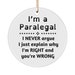 Paralegal Ornament, Paralegal Christmas Keepsake, Paralegal Gifts, Gift ...