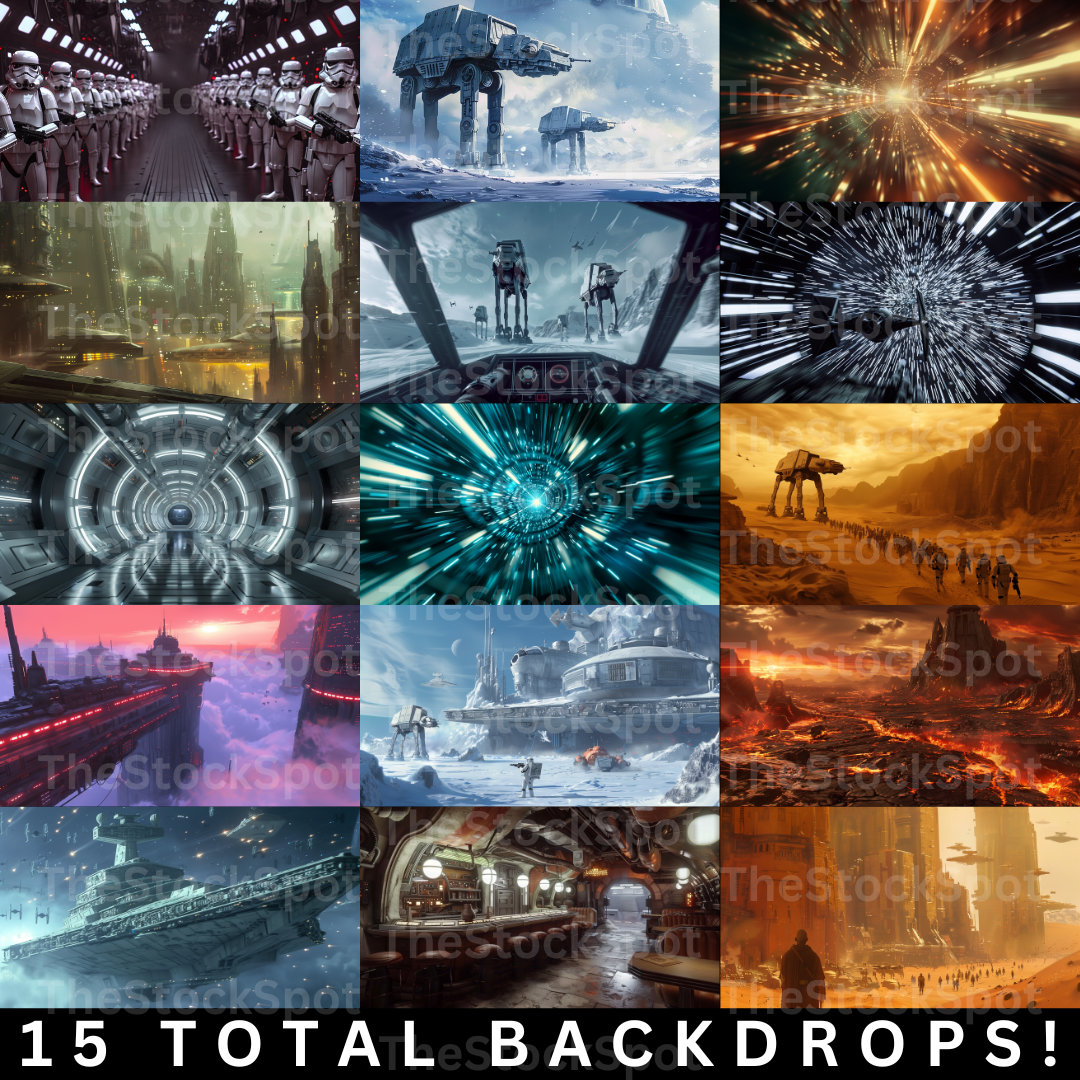 Star Wars Inspired Virtual Backgrounds, 15 Sci-fi Backdrops for Zoom ...