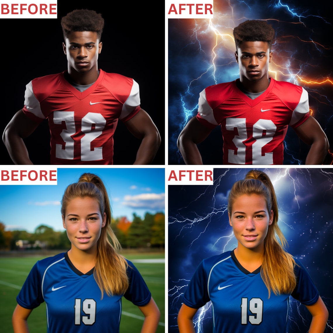 Sports Background, Digital Lightning Backdrops, 6 Digital Photography ...