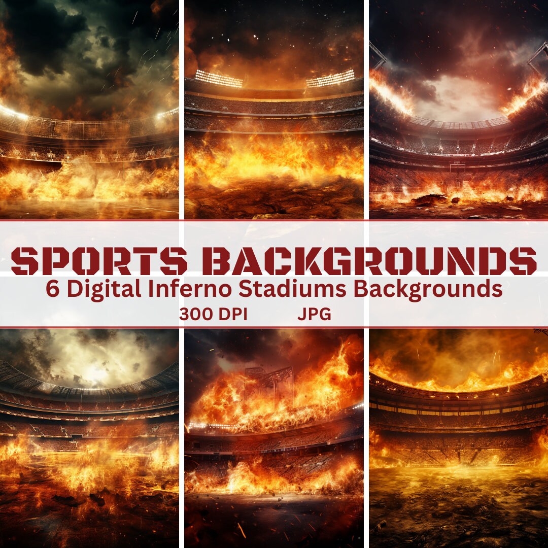 Sports Background, Digital Stadium Backdrops, 6 Digital Photography ...