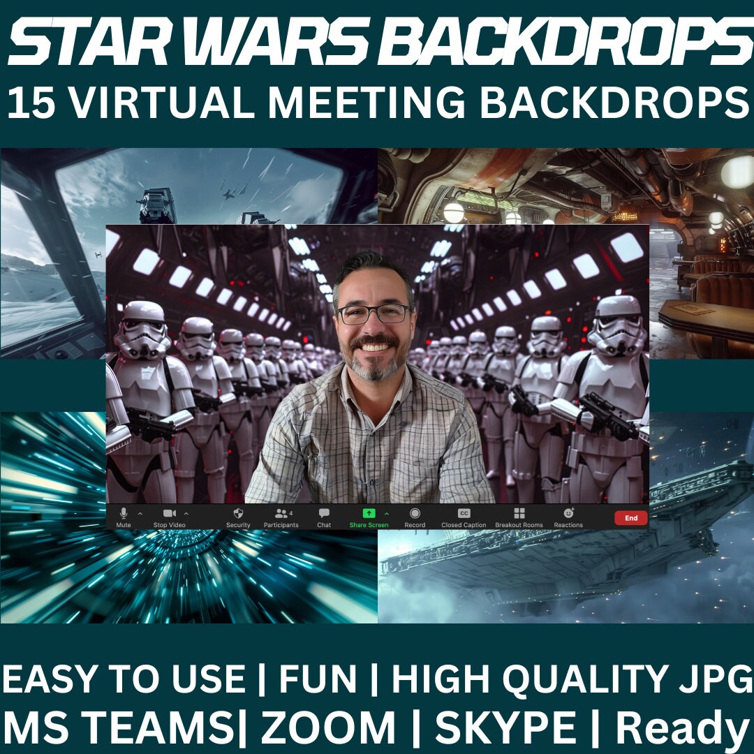 Star Wars Inspired Virtual Backgrounds, 15 Sci-fi Backdrops for Zoom ...