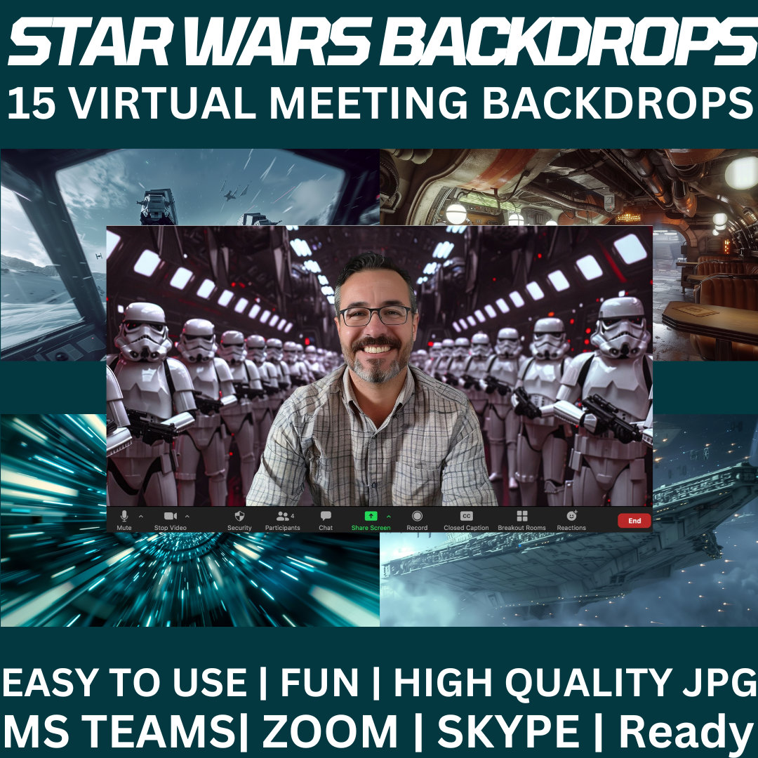 Star Wars Inspired Virtual Backgrounds, 15 Sci-fi Backdrops for Zoom ...