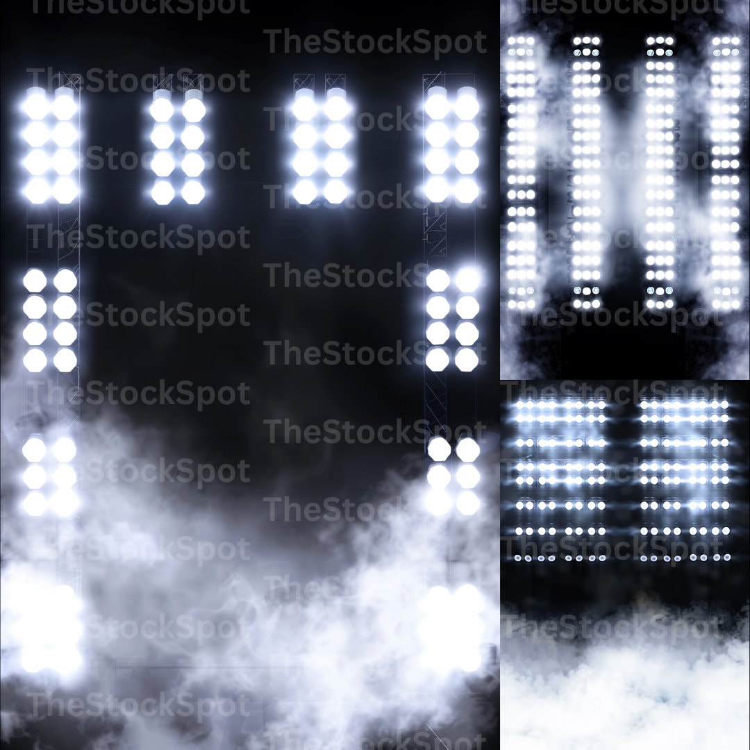 Dynamic Stadium Lights Digital Backdrops for Athlete Portraits,sports ...