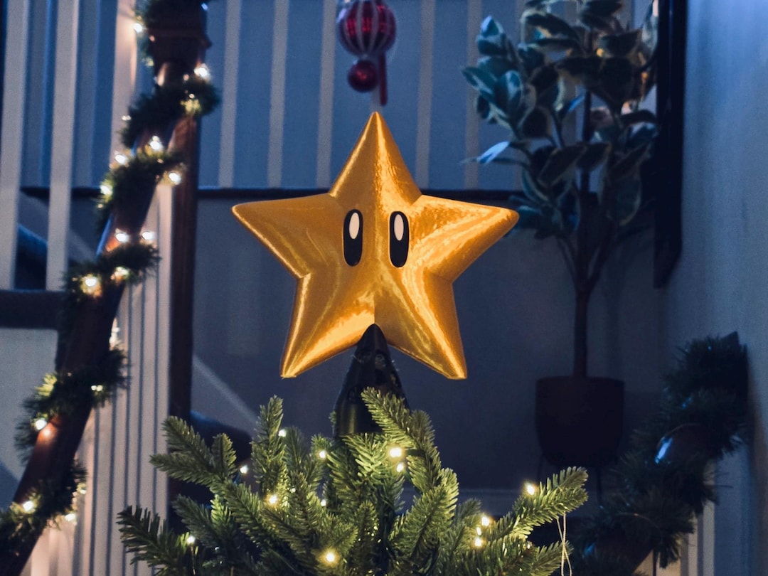 Super Mario Star Tree Topper Christmas Star Christmas Tree Decoration ...