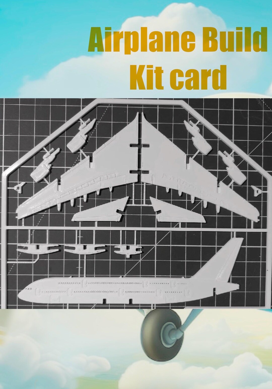 Airplane Model Kit Card A380 DIY Build Your Own Model Plan Card - Etsy