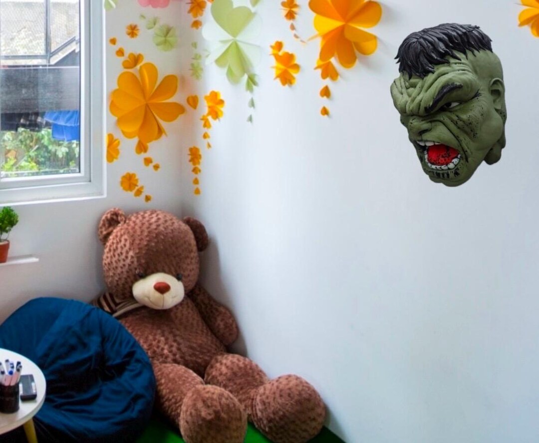 Hulk Figure Wall Gaming, Room Decor, Office, Desktop Hulk Paintable ...