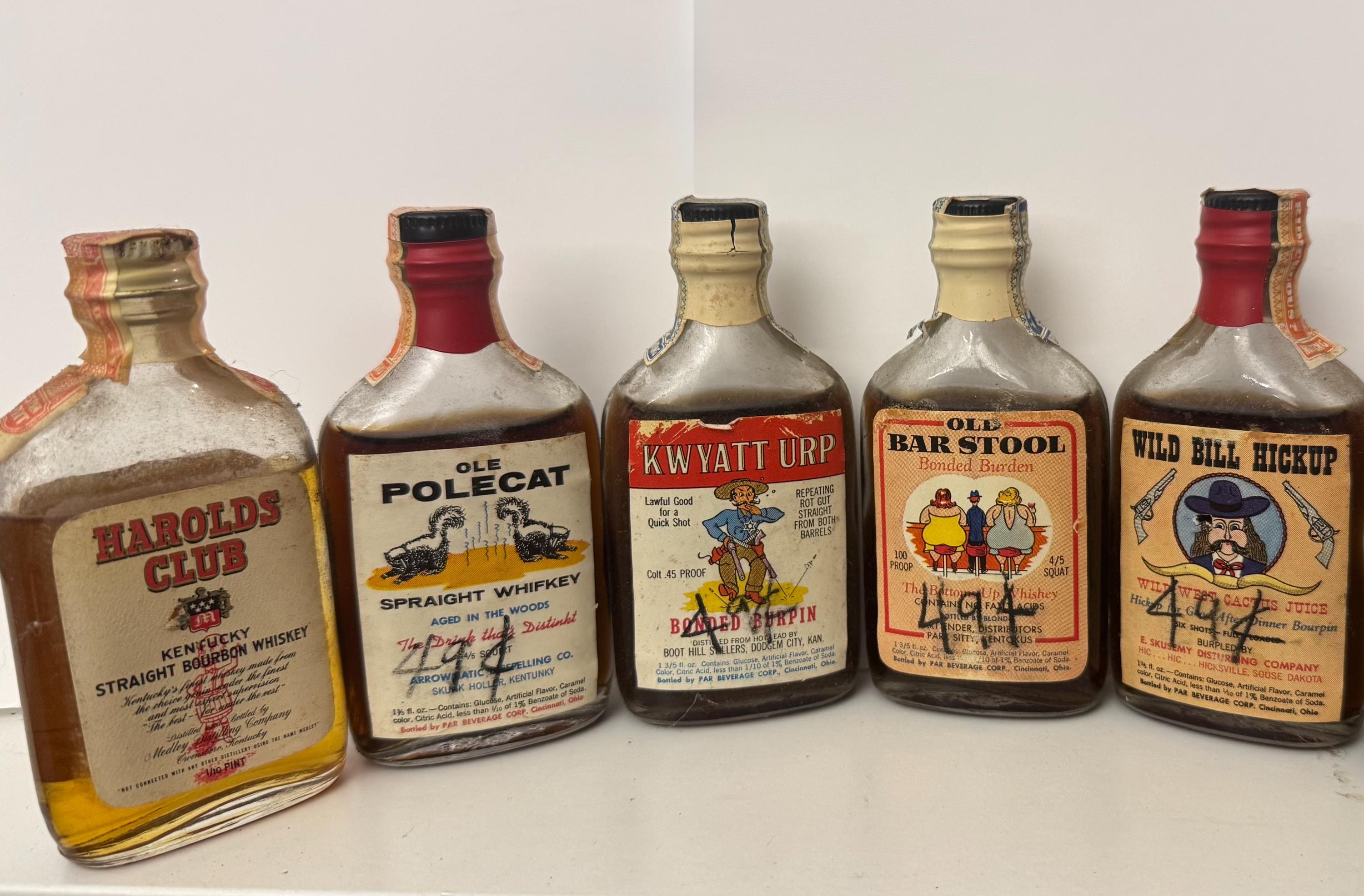 Vintage Novelty Whiskey Bottles Lot (5) - Mid-century Collectibles ...