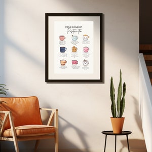 Have A Cup of Positivi-tea Printable Poster|mental Health|kawaii Tea ...