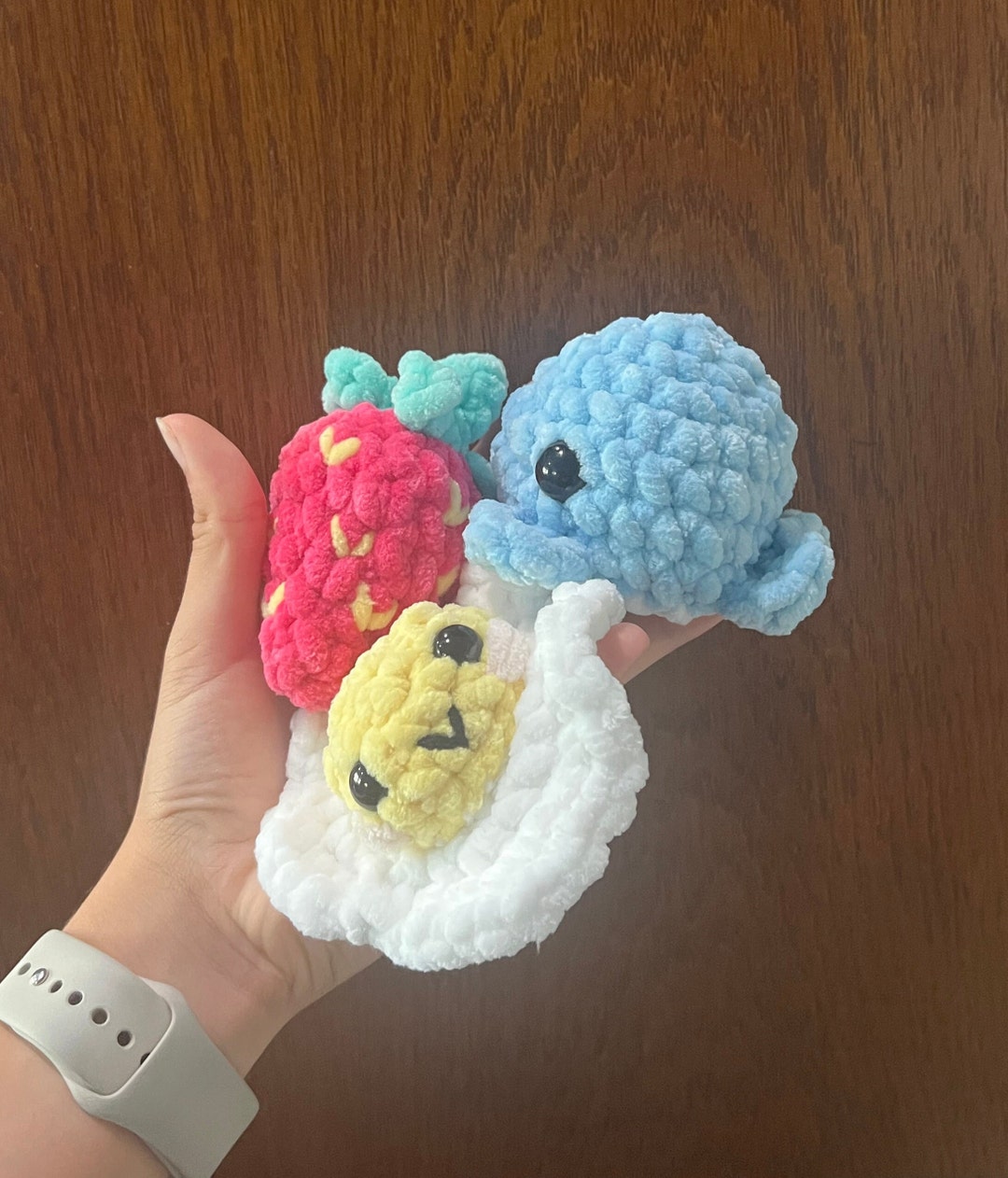 Crochet Mini Plushies | Crochet Strawberry | Crochet Whale | Crochet Egg | Handmade Gifts for ...