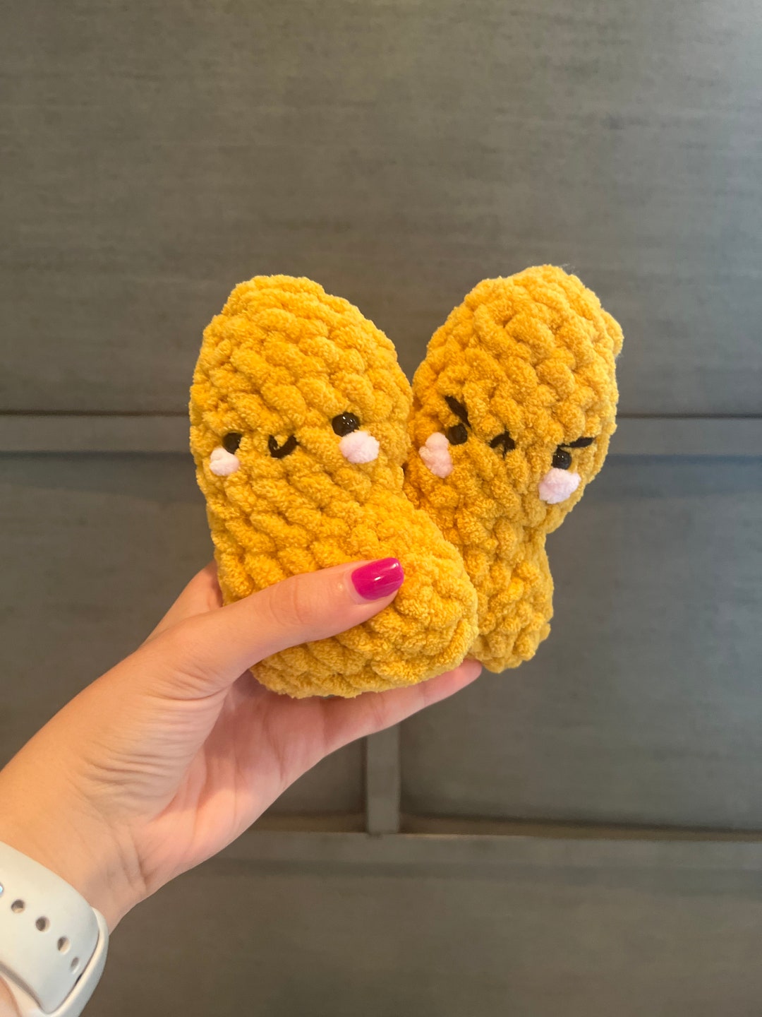 Crochet Handmade Chicken Nuggets | Mini Plushie | Cute Gifts for Kids ...