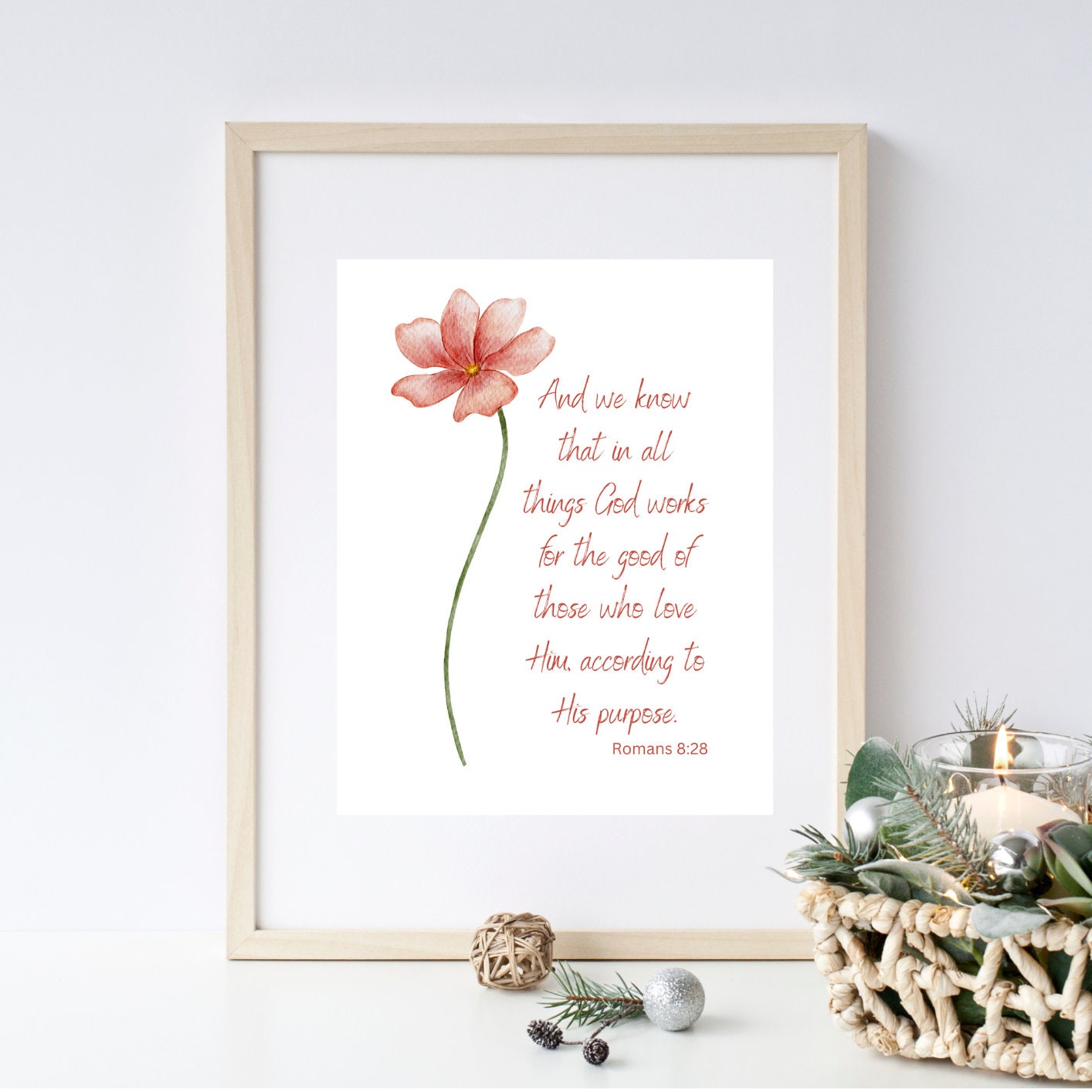 Romans 8 Christian Wall Art Bible Verse Print Scripture - Etsy