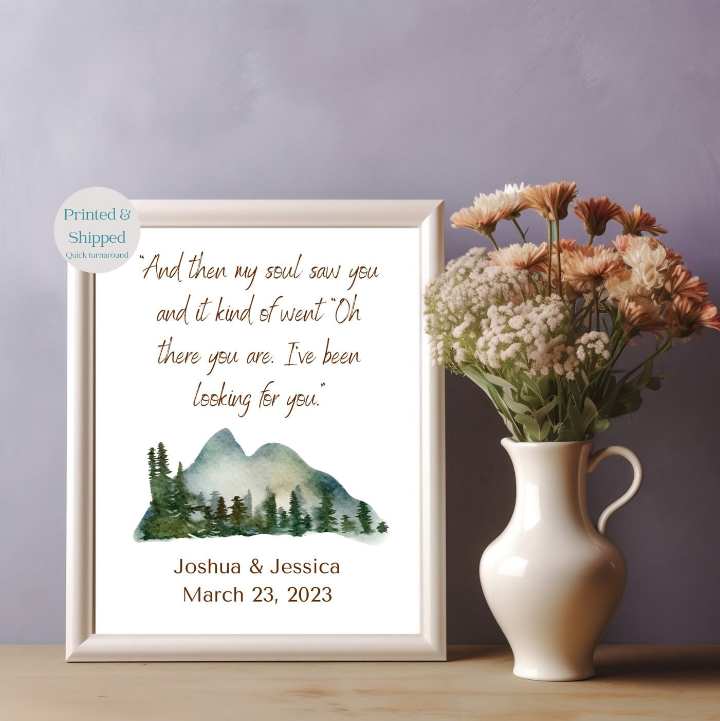 Personalized Wedding Gift Custom Wedding Quote Print Personalized ...