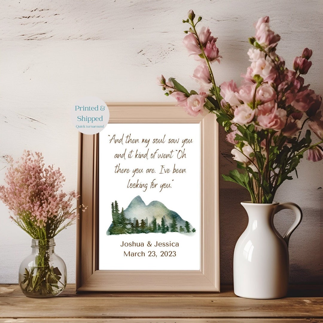 Personalized Wedding Gift Custom Wedding Quote Print Personalized ...