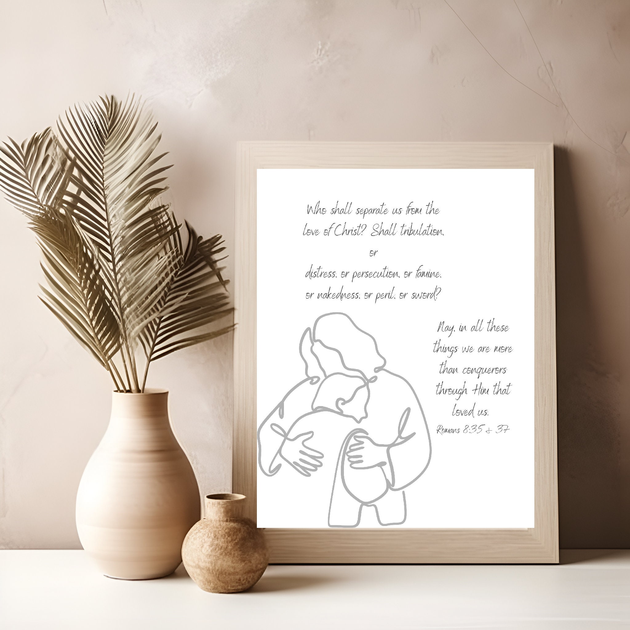 Romans 8 Bible Verse Wall Art Print; Scripture Print; Bible Quote ...