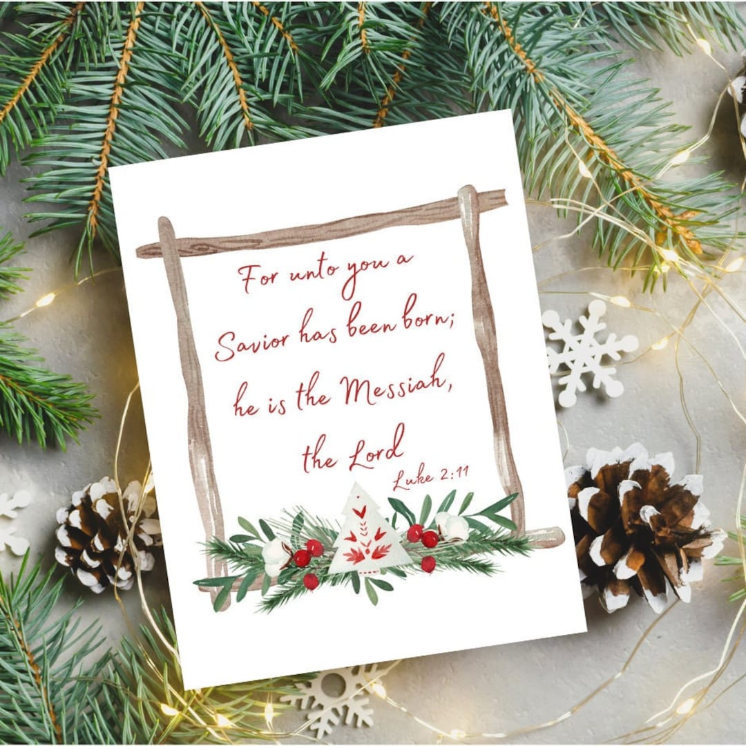 Christmas Bible Verse Wall Art Print Christmas Scripture Print ...