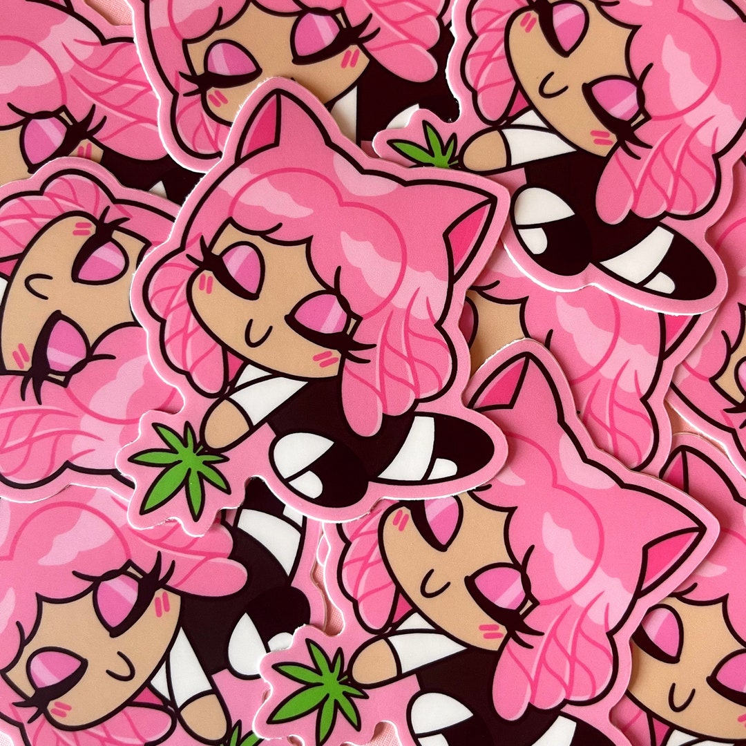 Flower Girl Mew Sticker Kawaii Stoner 420 - Etsy