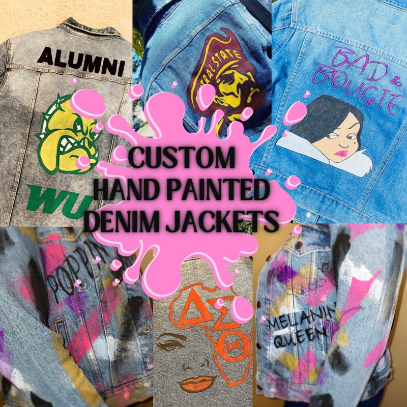 College Jean Jacket - Etsy