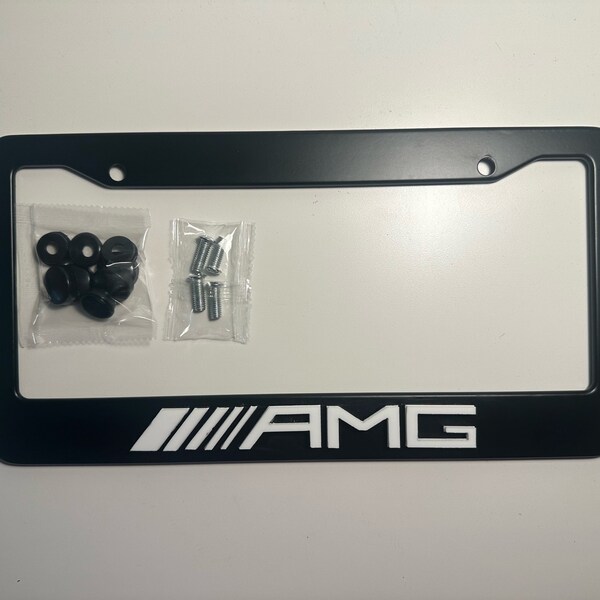 Black Amg License Plate Frame - Etsy