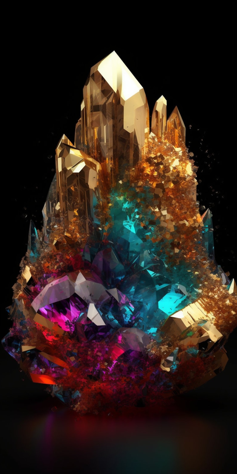 Treasure Chest Crystal Lock Screen Background - Etsy