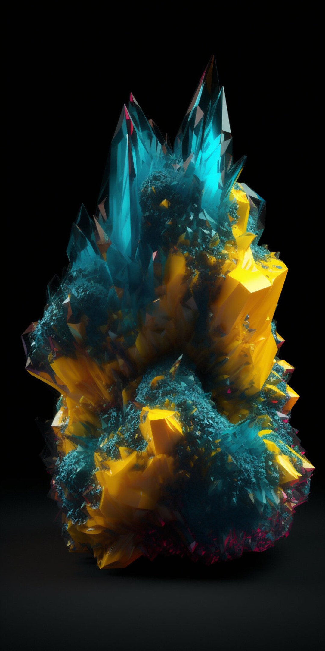 Neon Crystal Fantasy Lock Screen Wallpaper - Etsy