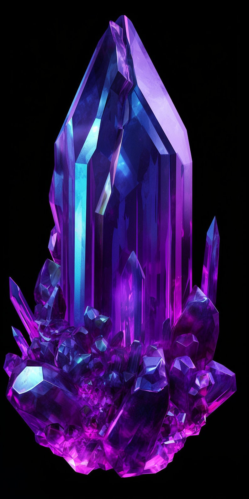 Purple Crystal 3 Lock Screen Background - Etsy