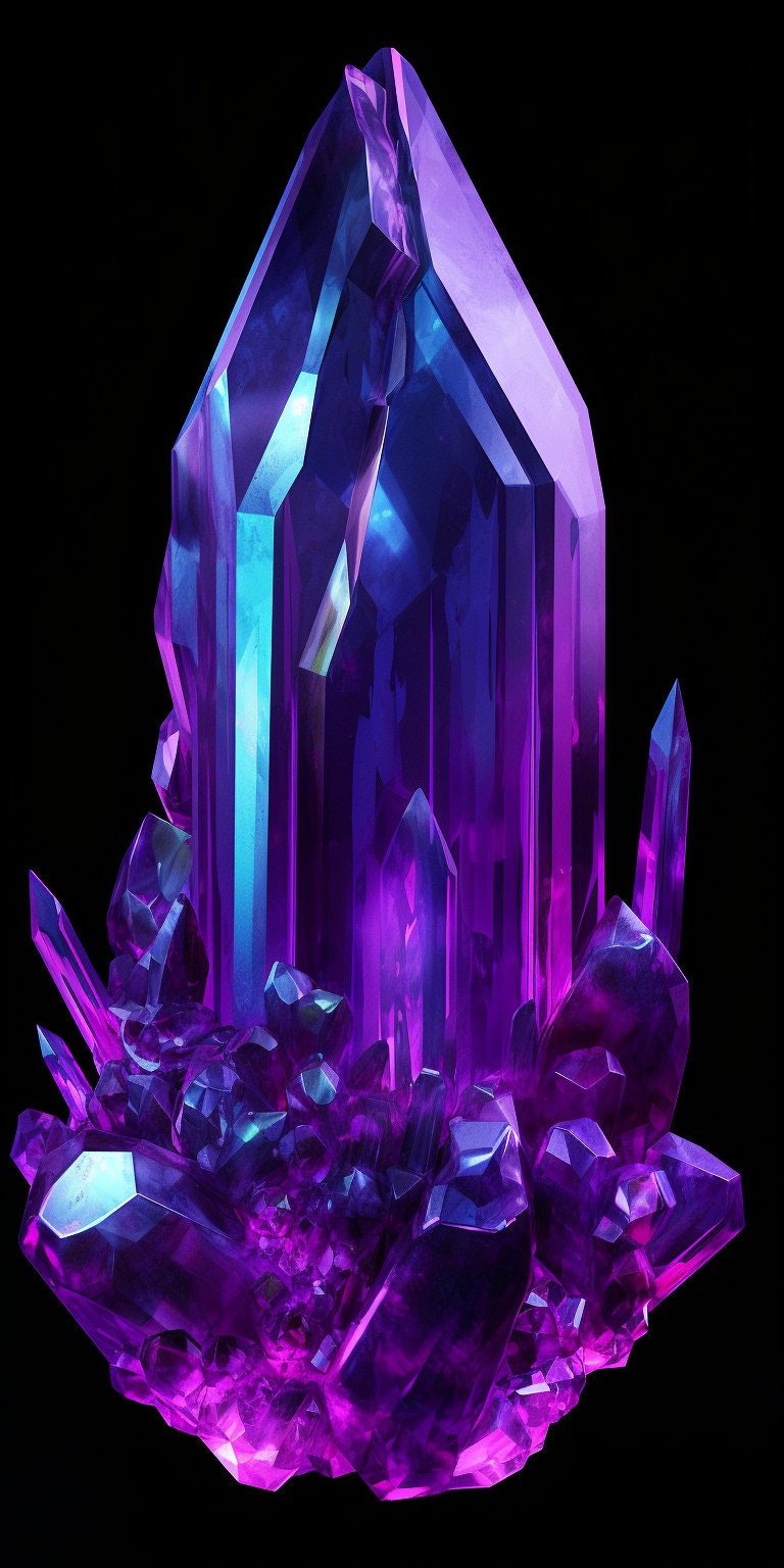 Purple Crystal 3 Lock Screen Background - Etsy