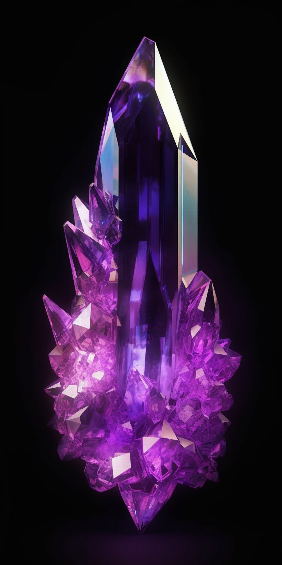 Purple Crystal Lock Screen Background - Etsy