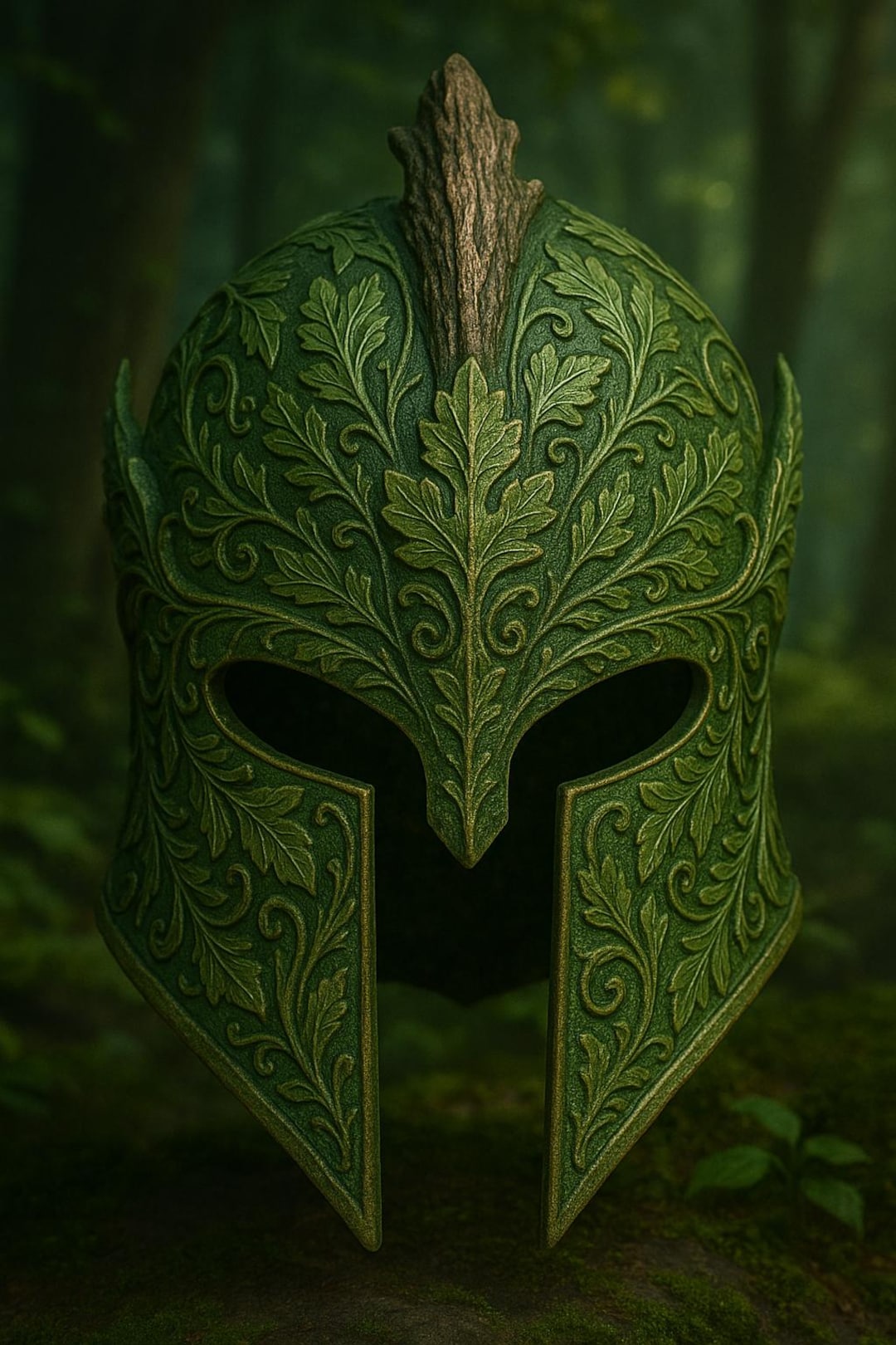 Elven Leaf Helmet STL File: 3D Printable Woodland Warrior Cosplay ...