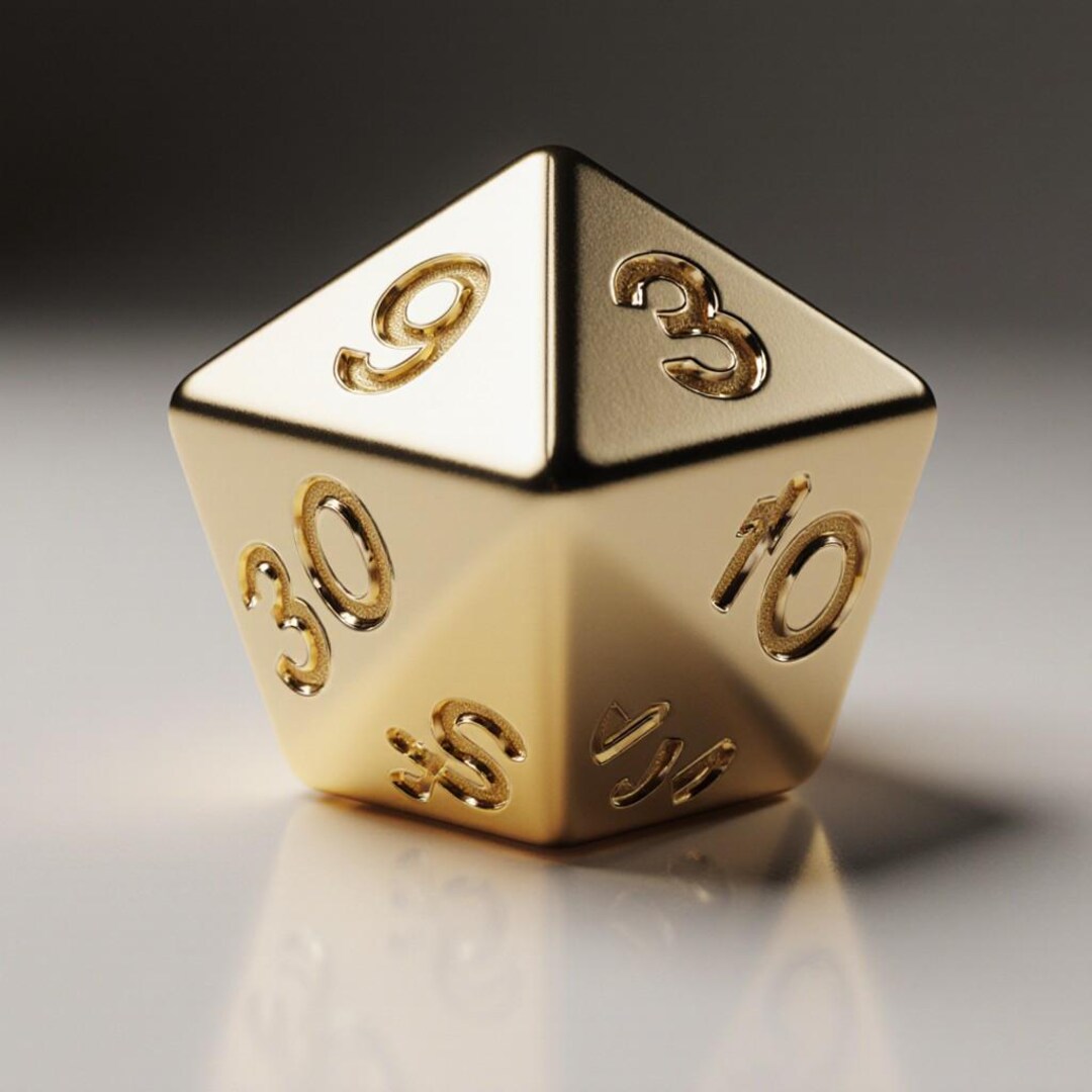 Gold D30 Dice STL File: Tabletop RPG 3D Model (digital Download) - Etsy