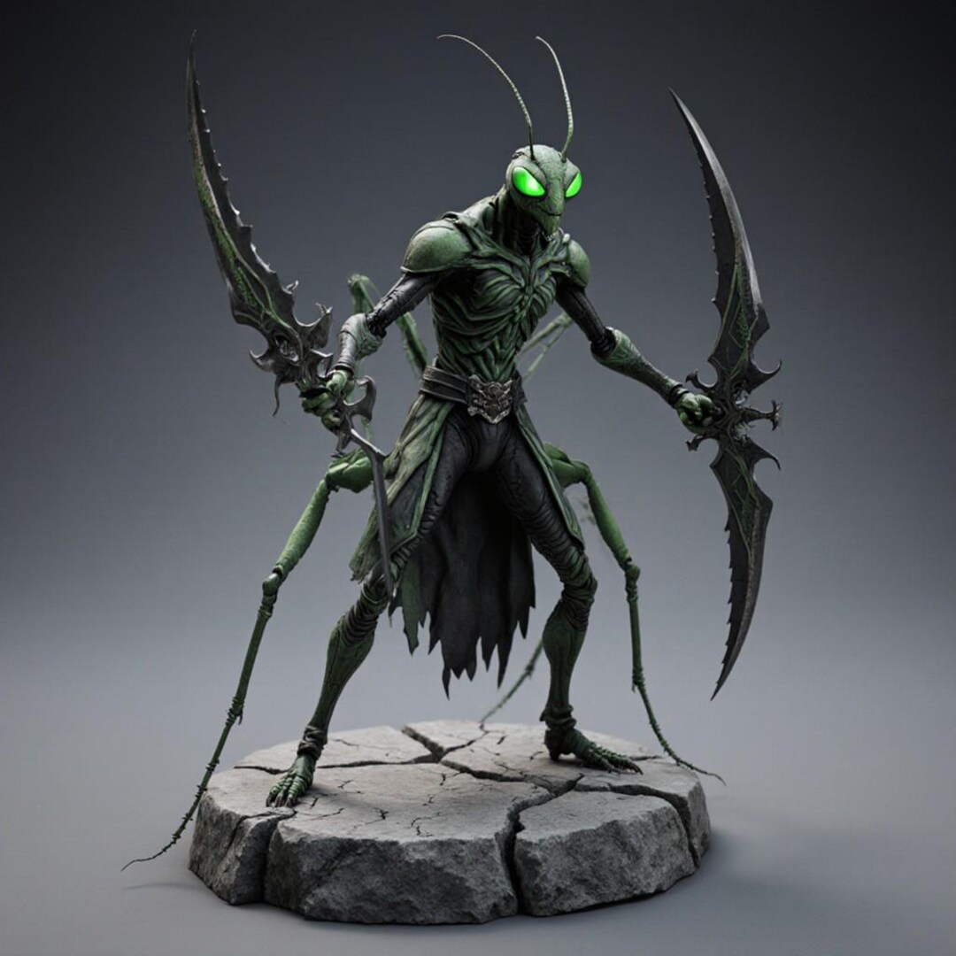 Alien Insect Warrior STL File for 3D Printing Digital Download Fantasy ...