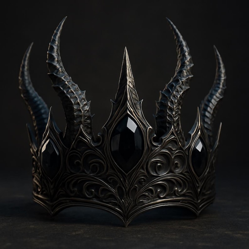 Gothic Horned Crown STL Model | Demon Headpiece (digital Download) - Etsy