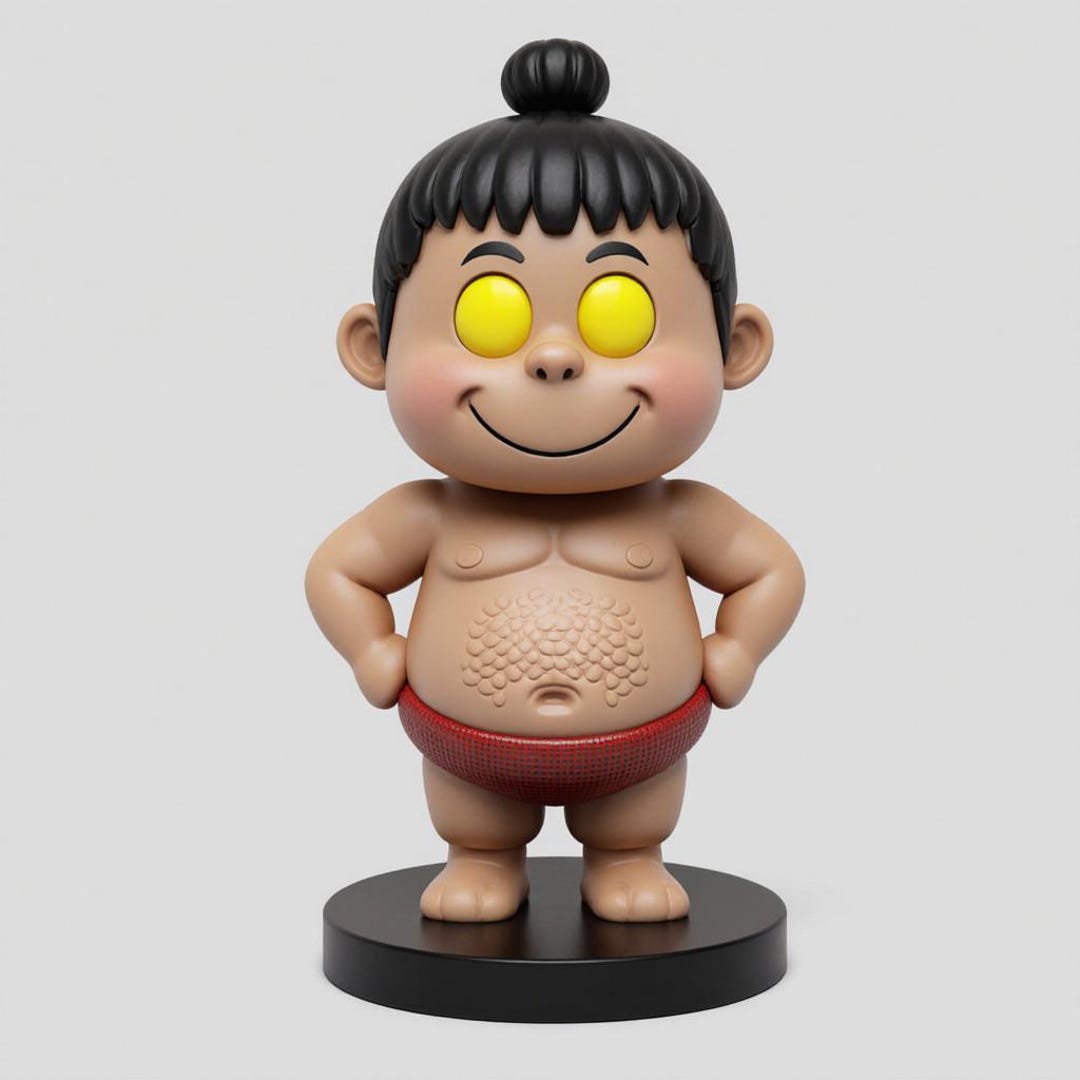 Chibi Sumo Wrestler Figurine STL File - 3D Printing (digital Download ...