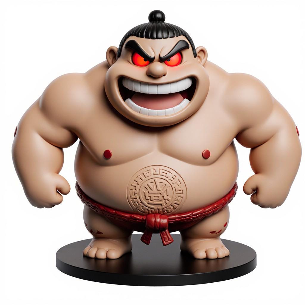 Sumo Fighter Chibi STL File: Cartoon Toy Figurine (digital Download for ...