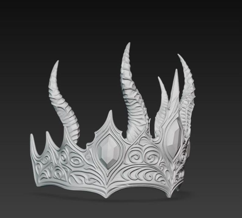 Gothic Horned Crown STL Model | Demon Headpiece (digital Download) - Etsy