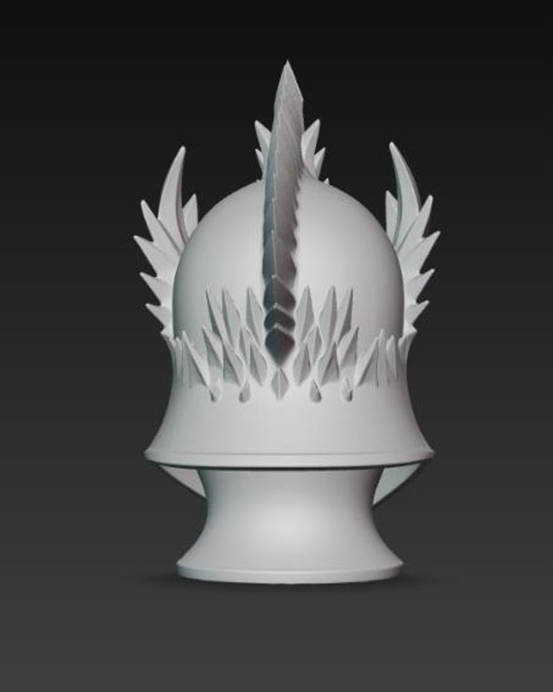 Ice Crystal Fantasy Helmet STL File | 3D Printable Digital Model for ...