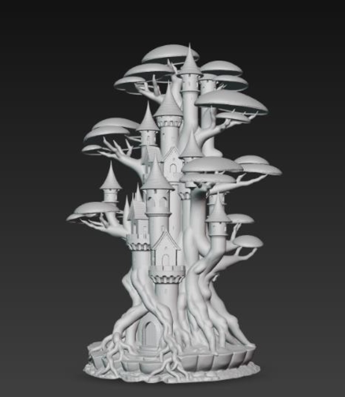 Fantasy Tree Castle STL Model | 3D Print (digital Download) - Etsy