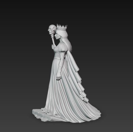 Dark Queen STL Model: Gothic Female Figurine (3D Printable) - Etsy