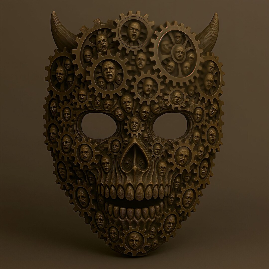 Steampunk Demon Skull Mask STL File | Horror Gear Digital Download - Etsy