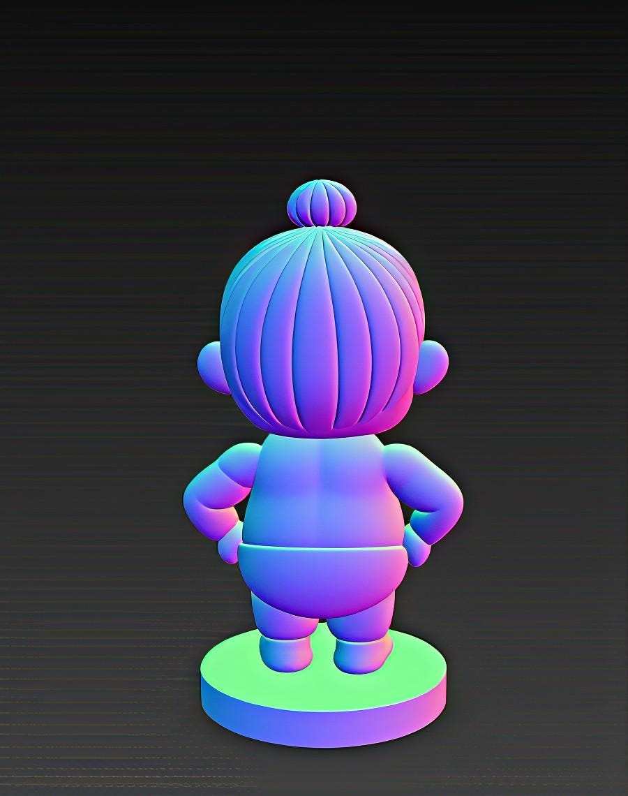 Chibi Sumo Wrestler Figurine STL File - 3D Printing (digital Download ...