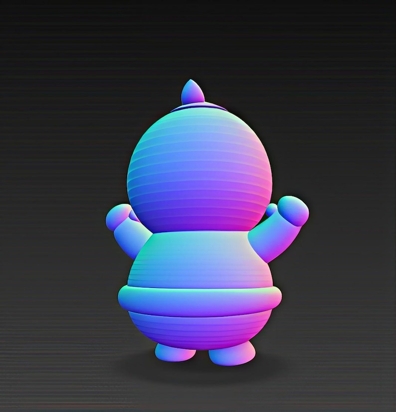 Chibi Sumo Wrestler STL File Happy Fighter Figurine Digital Download ...