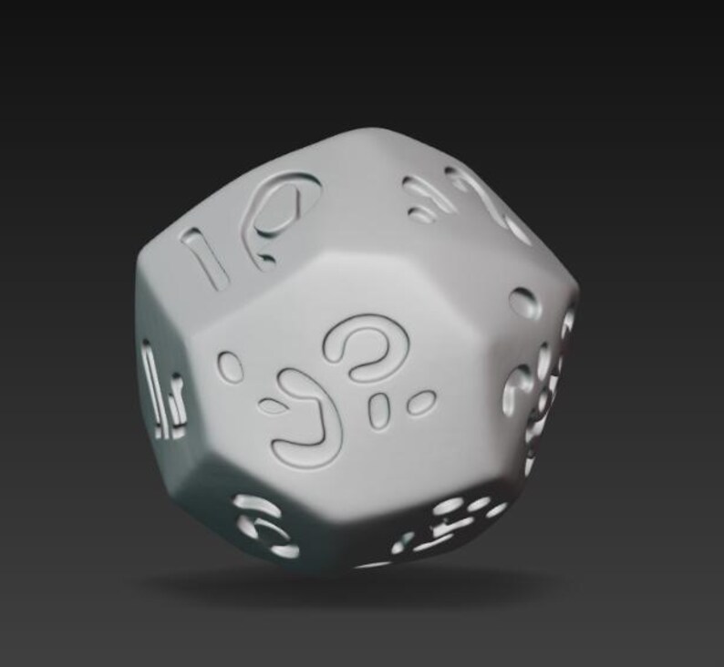 Glowing Rune D20 Dice STL File | 3D Model (digital Download) - Etsy