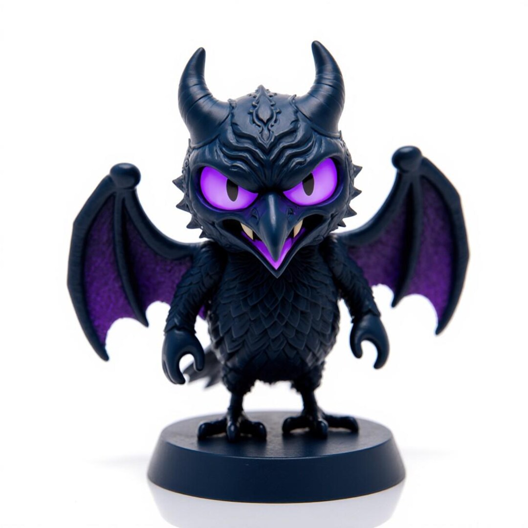 Evil Horned Crow STL File – Halloween Demon Bird 3D Print Model ...