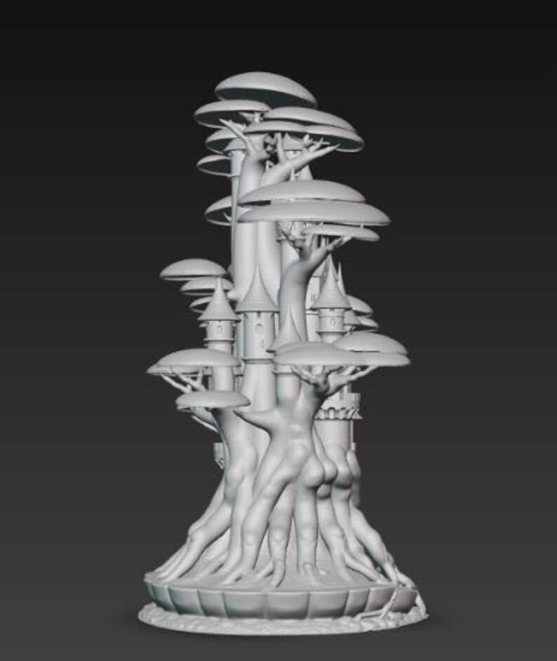 Fantasy Tree Castle STL Model | 3D Print (digital Download) - Etsy