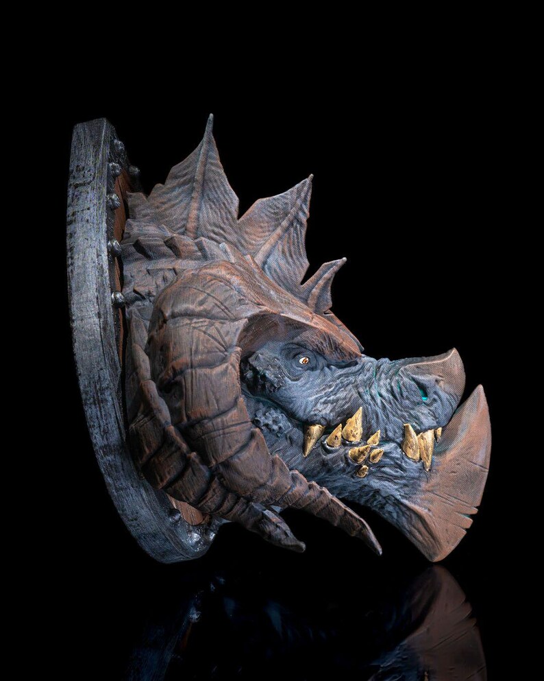 Titan Dragon Wall Trophy – Colossal Fantasy Dragon Head - Etsy