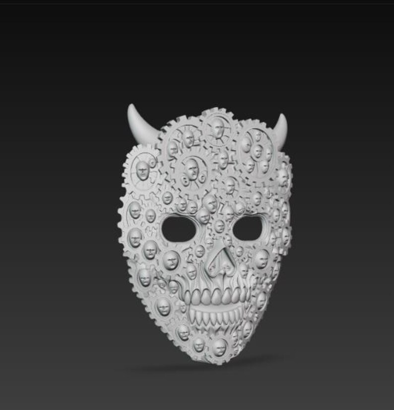 Steampunk Demon Skull Mask STL File | Horror Gear Digital Download - Etsy