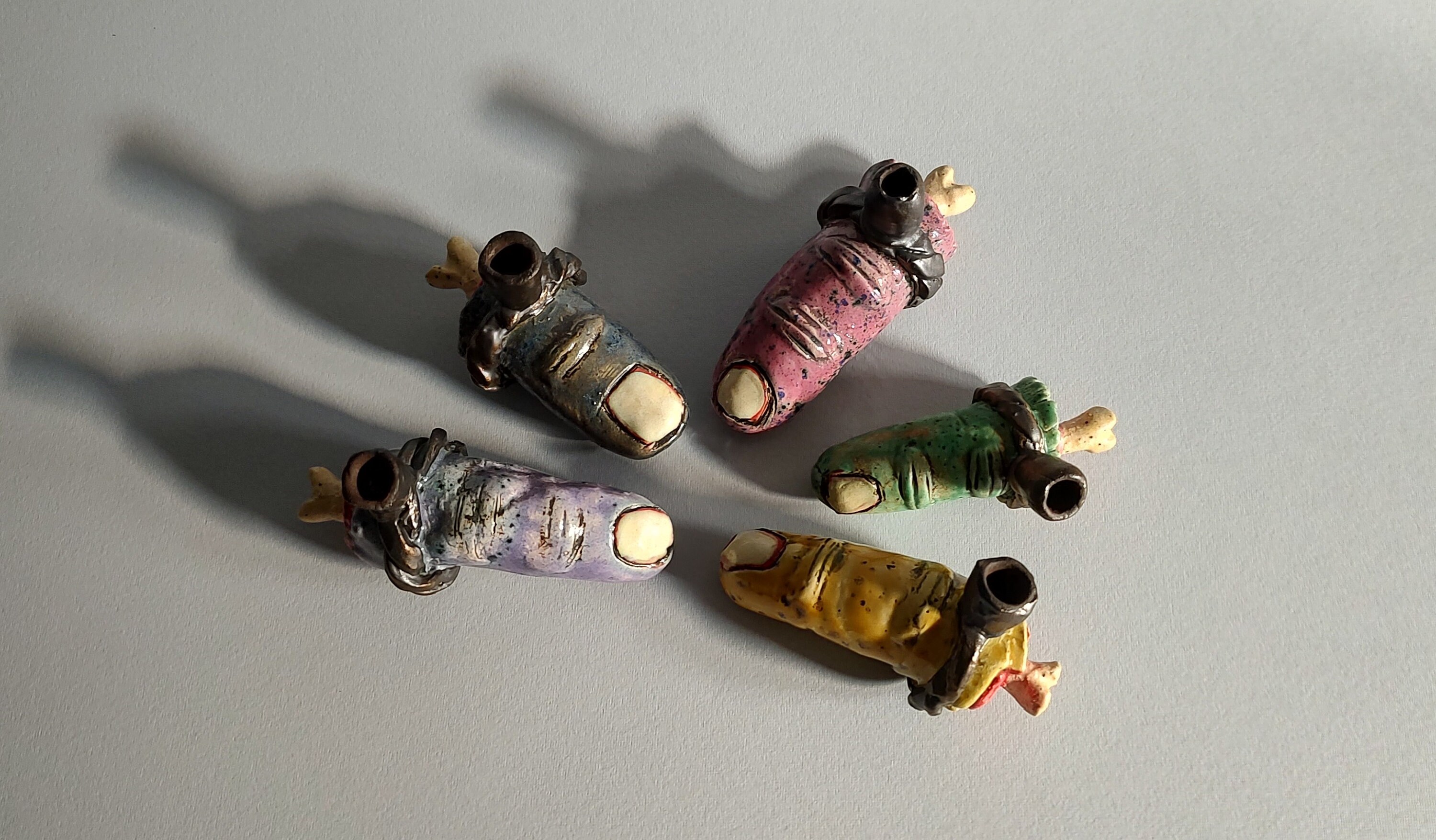 Handmade Ceramic Zombie Finger Pipes Ripped Finger Pipe - Etsy
