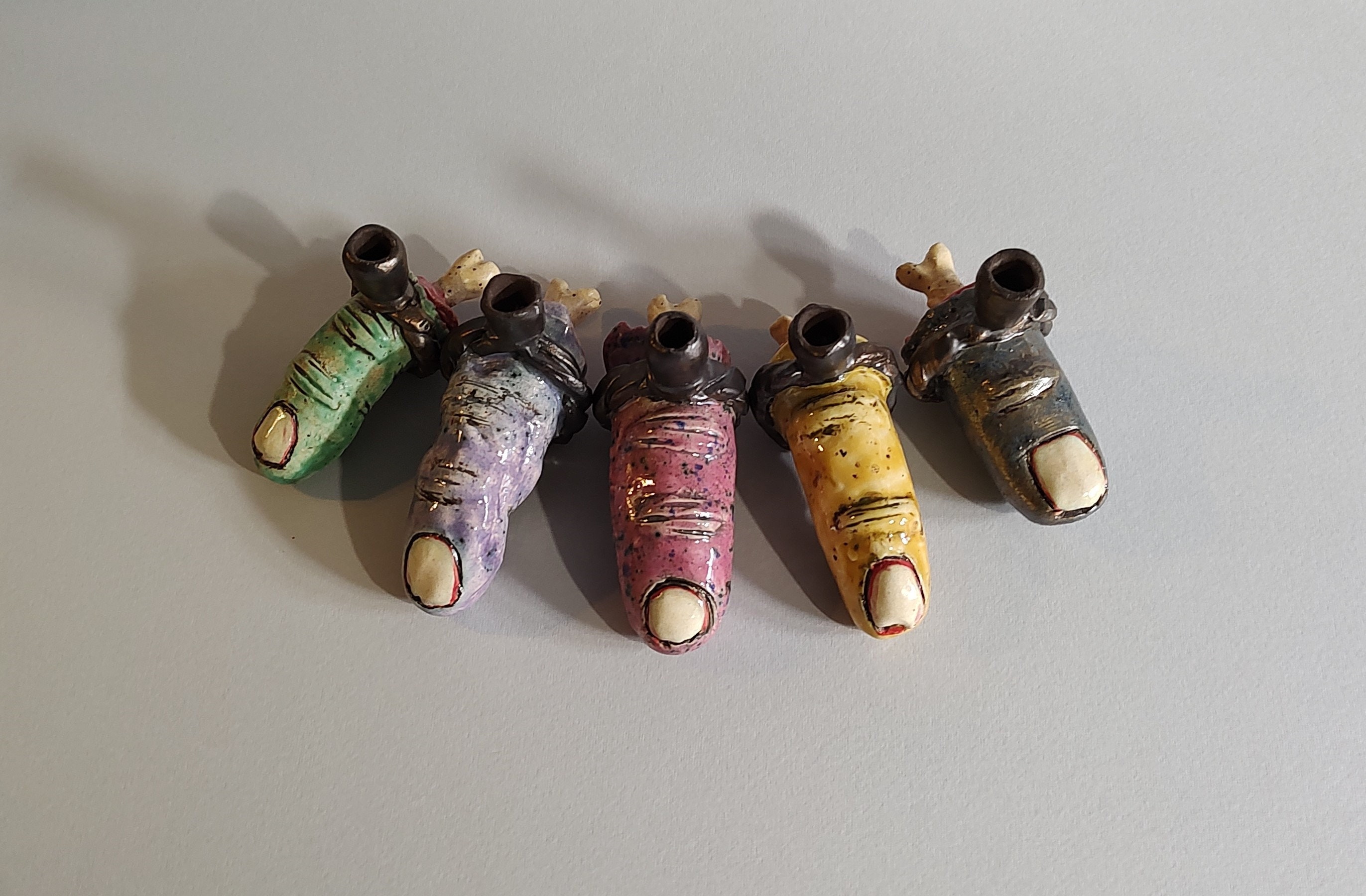 Handmade Ceramic Zombie Finger Pipes Ripped Finger Pipe - Etsy