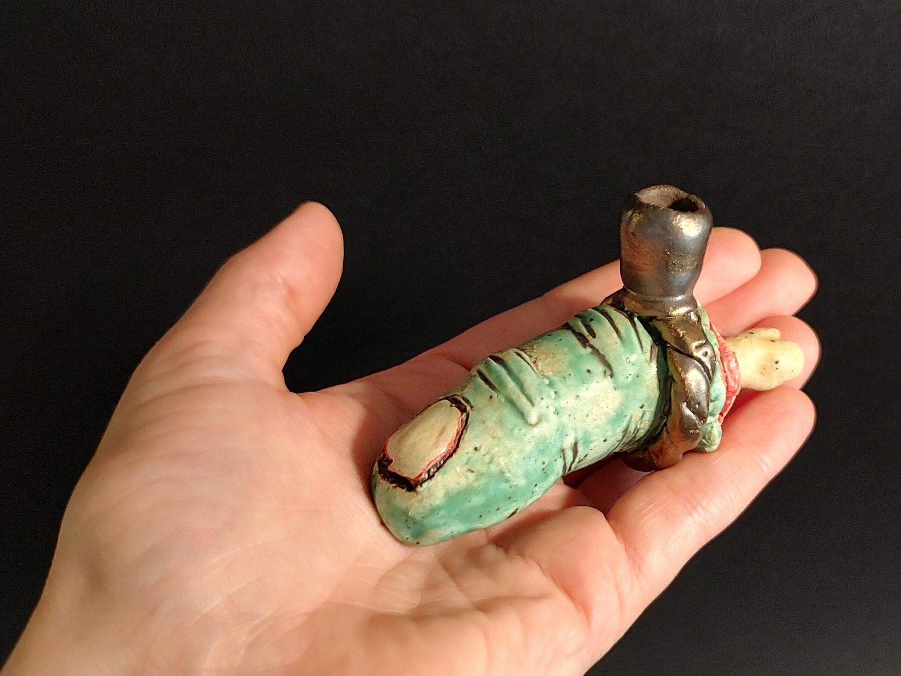 Handmade Ceramic Zombie Finger Pipes Ripped Finger Pipe - Etsy
