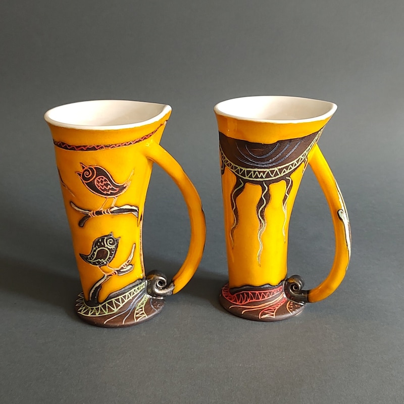 Yellow Tea Cup - Etsy