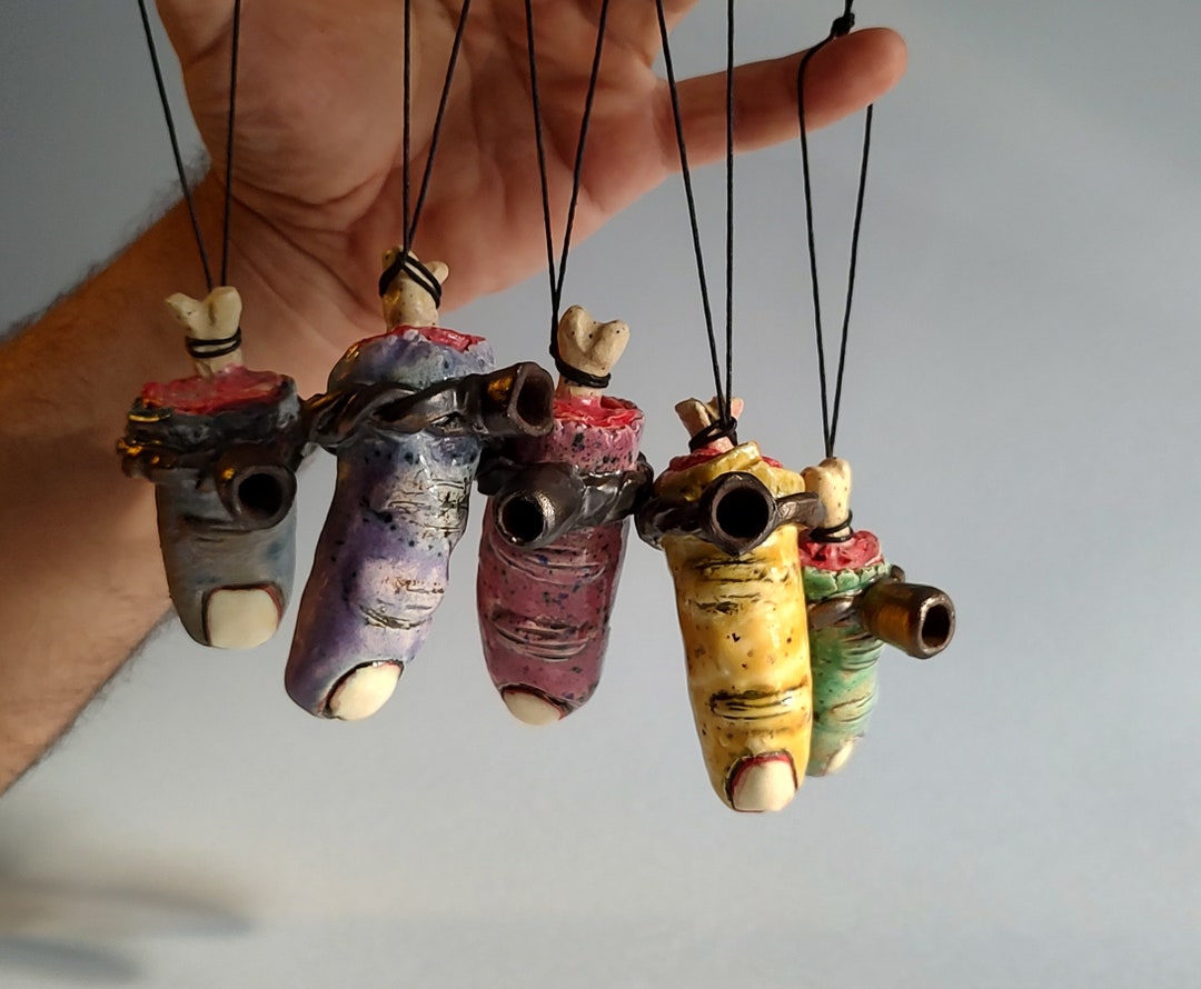 Handmade Ceramic Zombie Finger Pipes , Ripped Finger Pipe , Unique ...